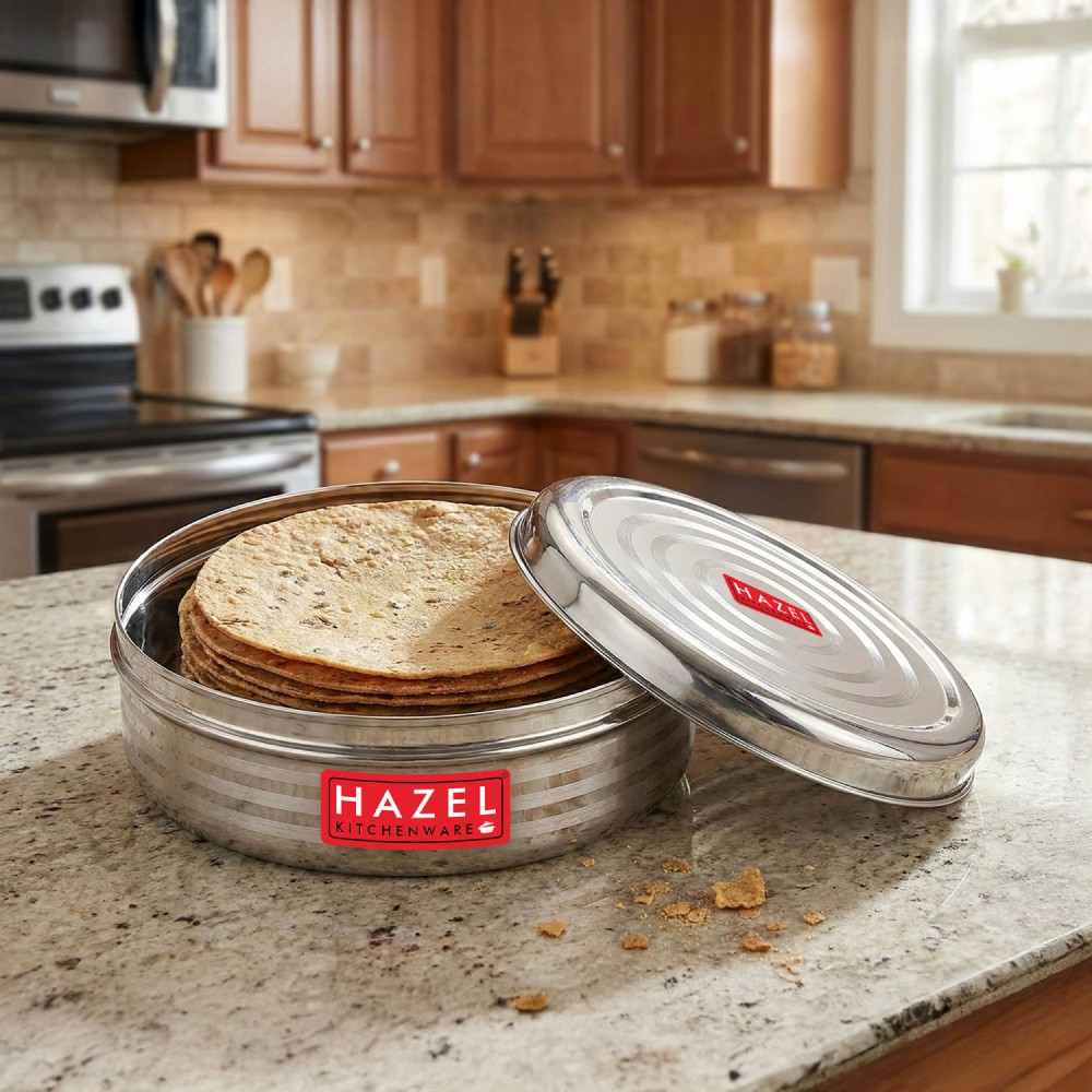 HAZEL Stainless Steel Round Container, 900 ml Price - Buy Online at ...