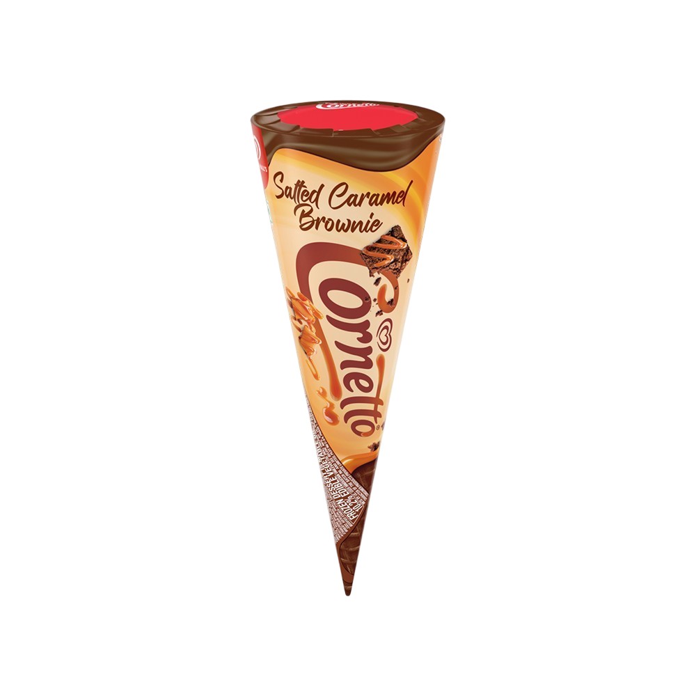 Kwality Walls Cornetto Salted Caramel Brownie Frozen Dessert Cone Price ...
