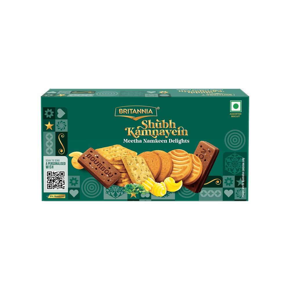 Britannia Shubhkamnaye Meetha Namkeen Delights Biscuits Gift Pack (380. ...