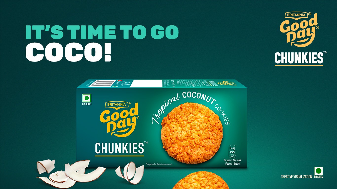 Britannia Good Day Chunkies Coconut Cookies Price - Buy Online at ₹35 ...