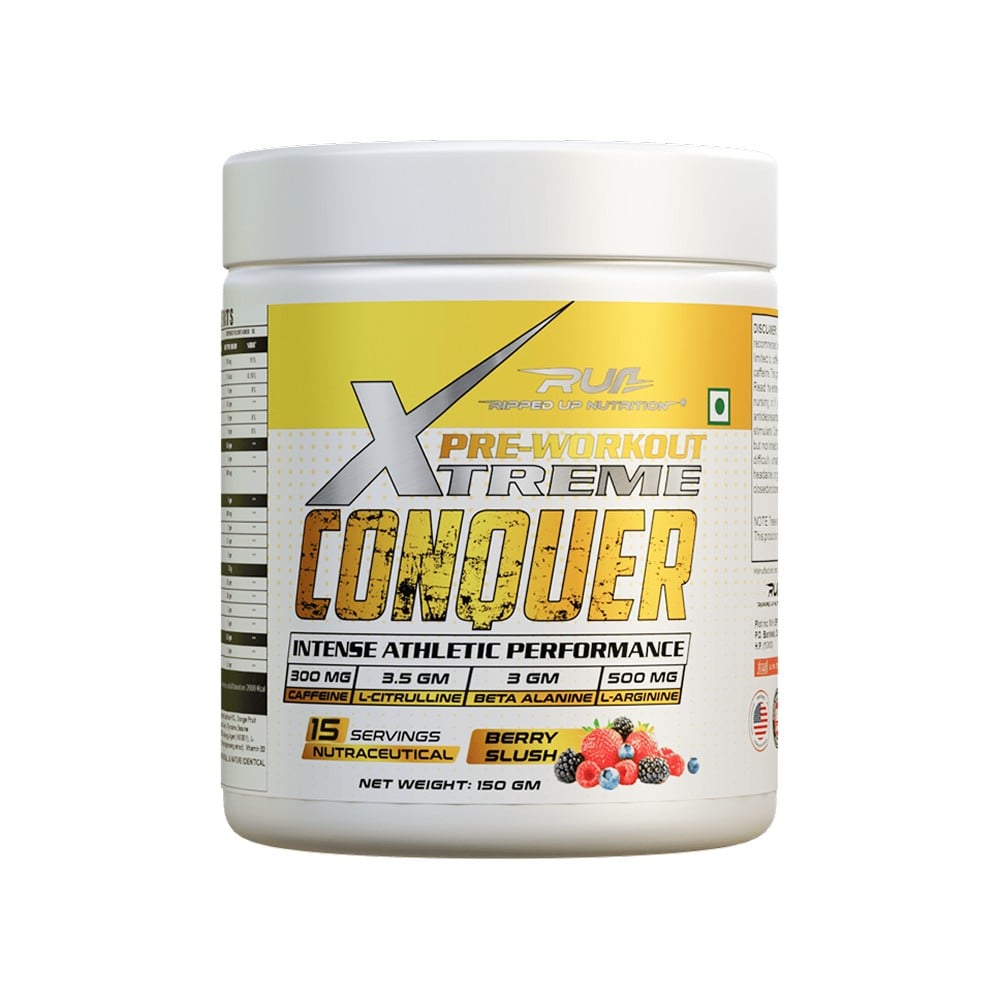 Ripped Up Nutrition Conquer Xtreme Pre Workout (Berry Slush) Price ...