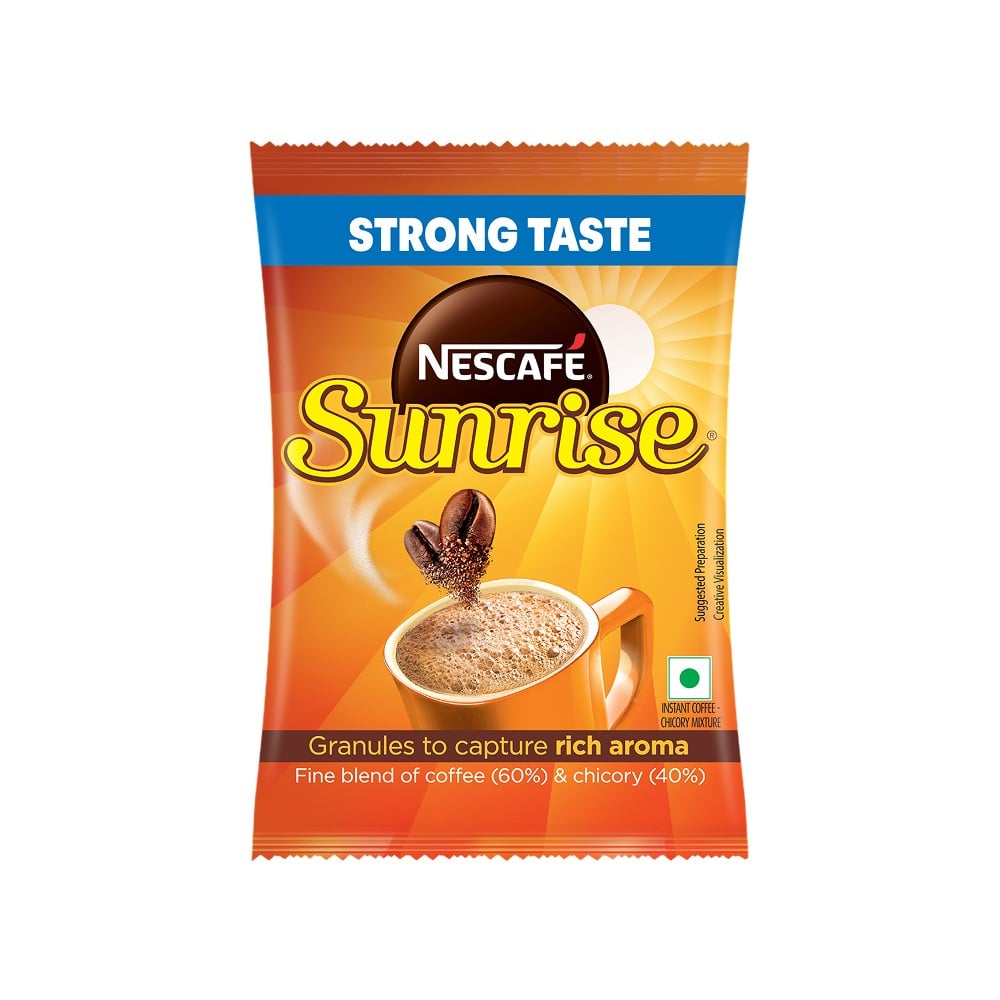 Nescafe Sunrise Instant Coffee Powder, Strong Taste, Coffee Chicory Mix ...
