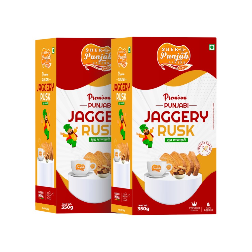 Sher Ae Punjab Bakers Jaggery Rusk Toast Price - Buy Online at Best ...