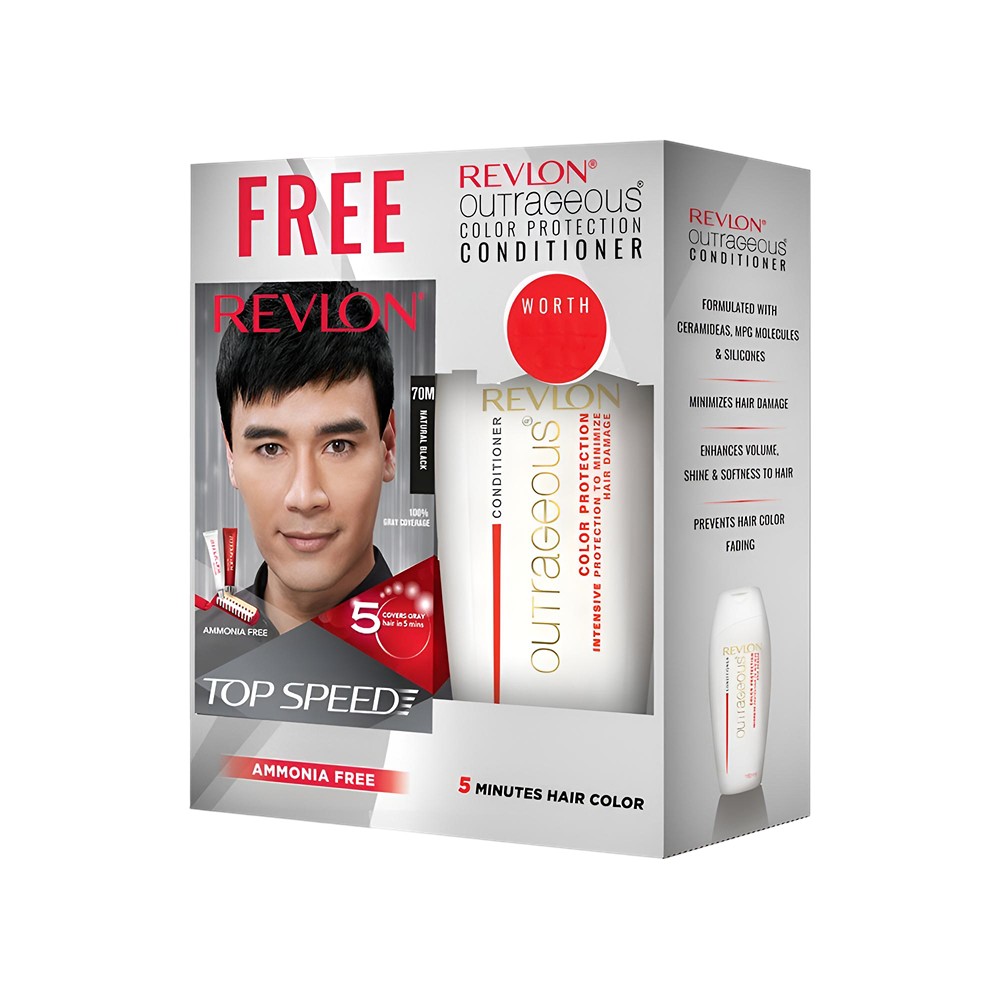 Revlon Top Speed 5 mins Hair Colour (Natural Black) - Free Outrageous ...
