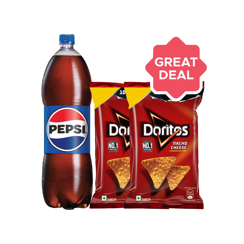 Doritos Cheese Nachos x 2 + Pepsi Cola Soft Drink (2.25 l) Combo Price ...
