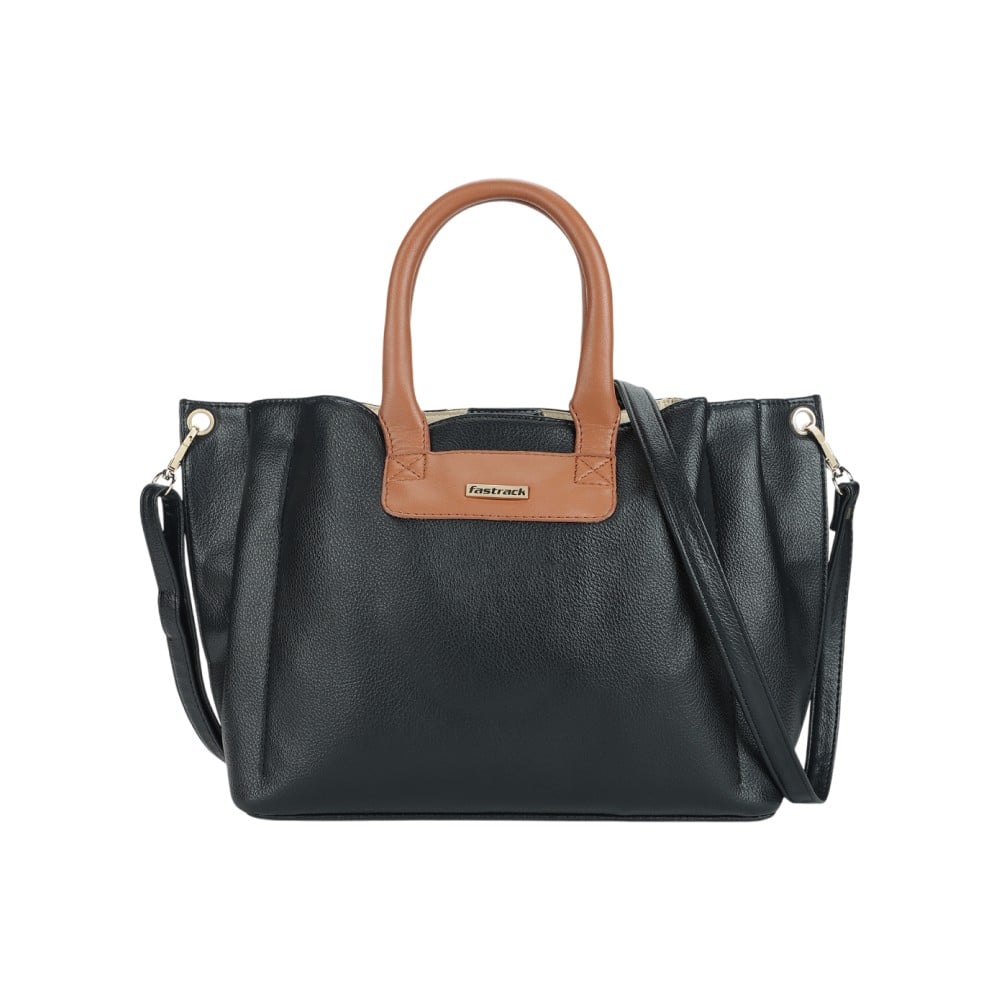 Fastrack Bags Women's Textured Satchel Tote Bag (Black) Price - Buy ...