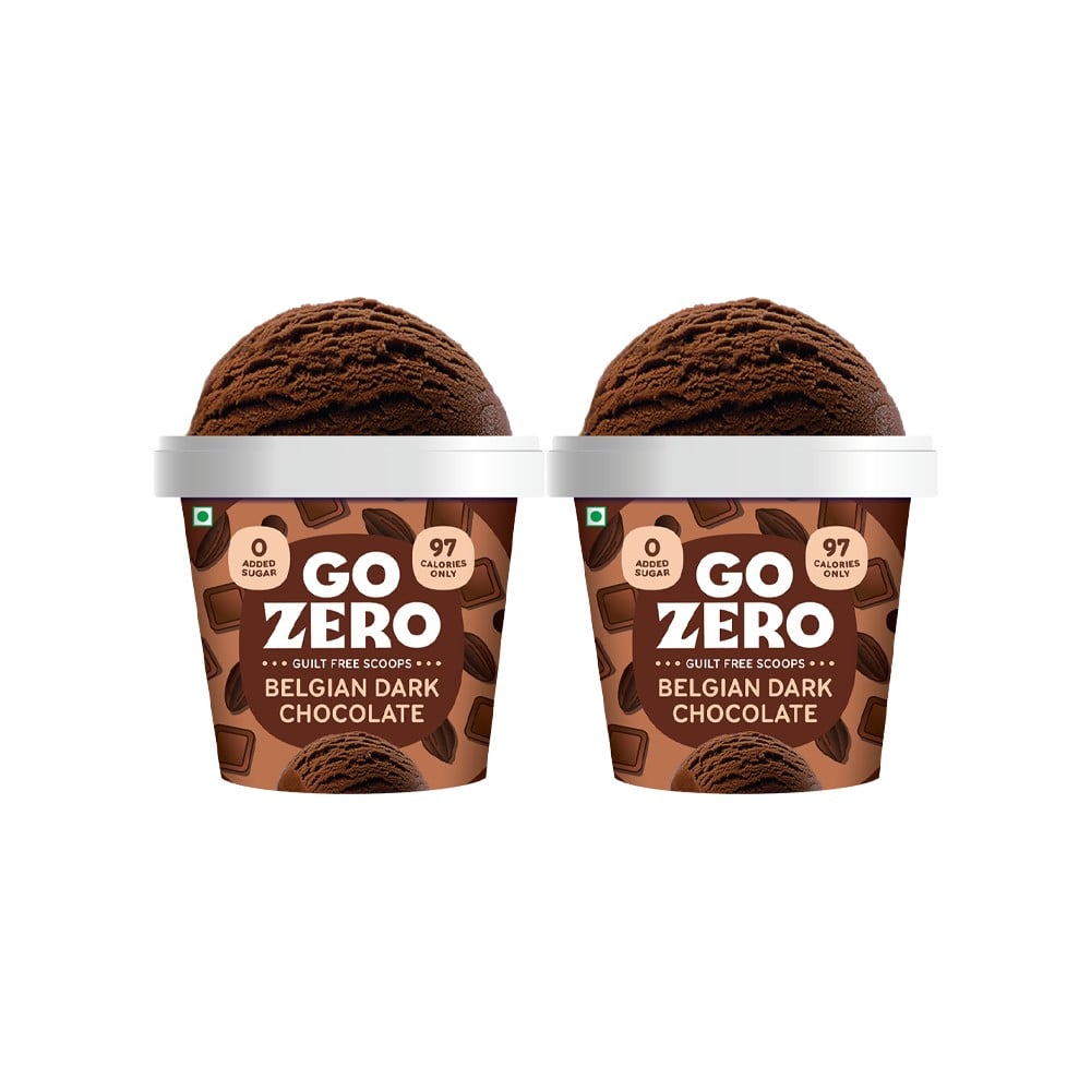 Go Zero Belgian Dark Chocolate Low Calorie Guilt Free Ice Cream Cup ...