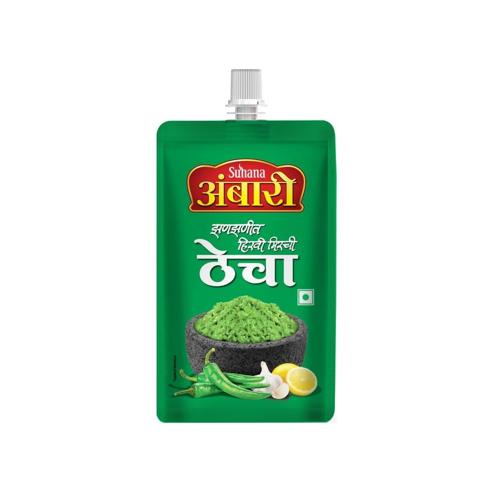Suhana Ambari Green Chilli Thecha Chutney Price - Buy Online at Best ...