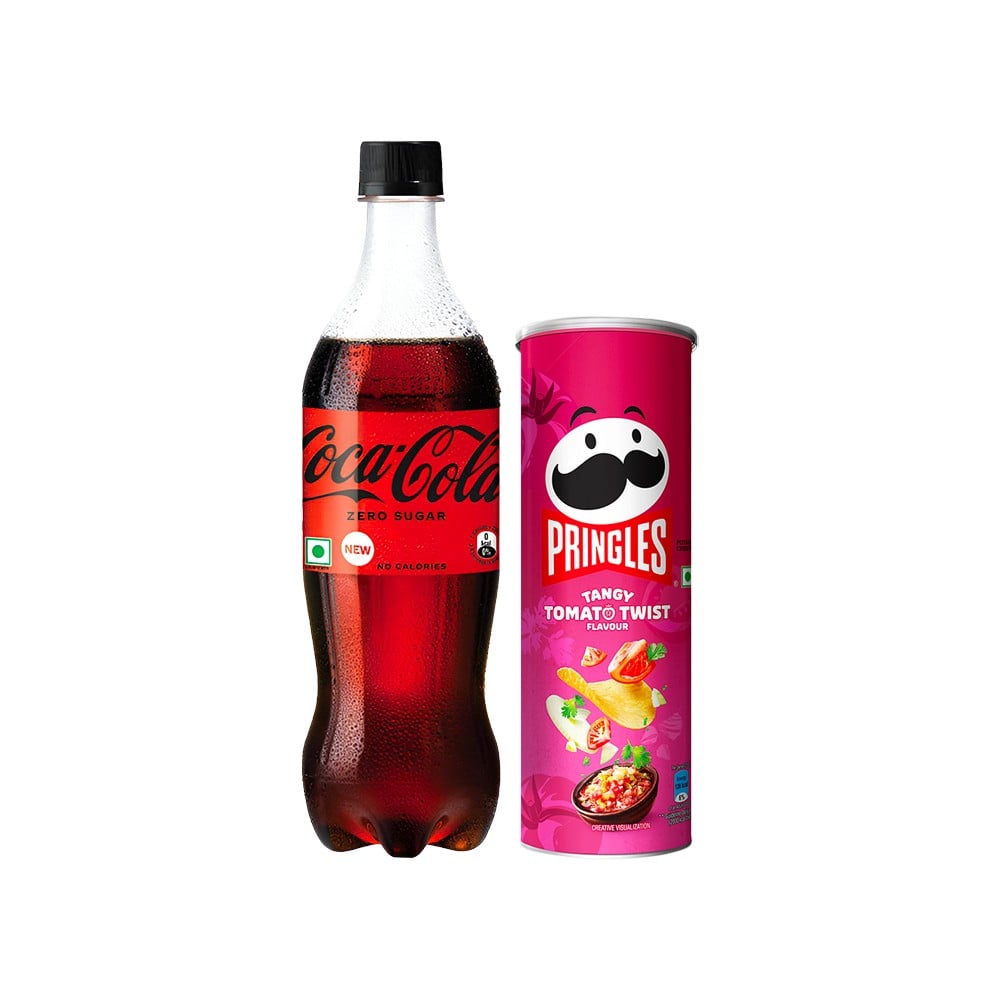 Pringles Tangy Tomato Twist Potato Chips - Crispy Snack + Coca-Cola ...