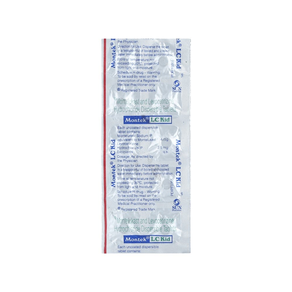 Montek LC Kid Strip of 10 Tablets Price - Buy Online at ₹133 in India
