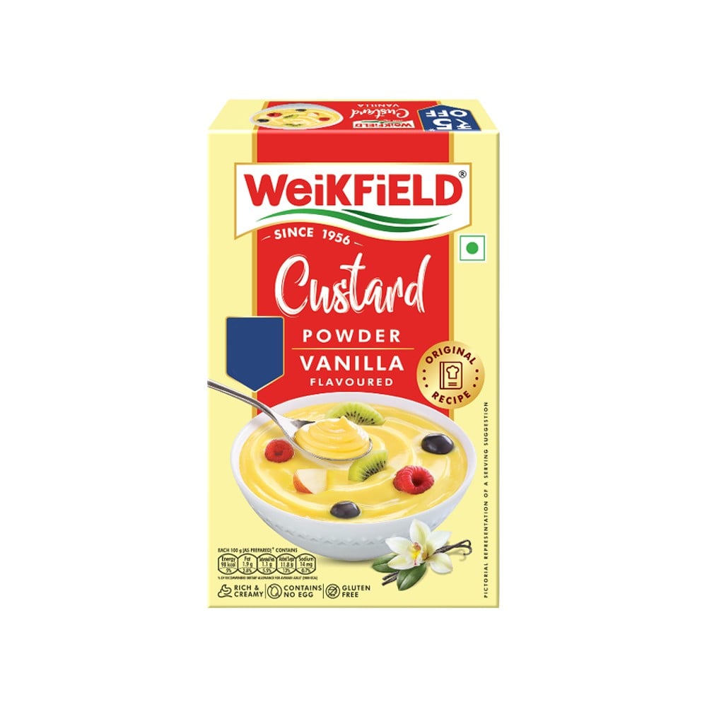 Weikfield Custard Powder - Vanilla Flavour Price - Buy Online at ₹44 in ...