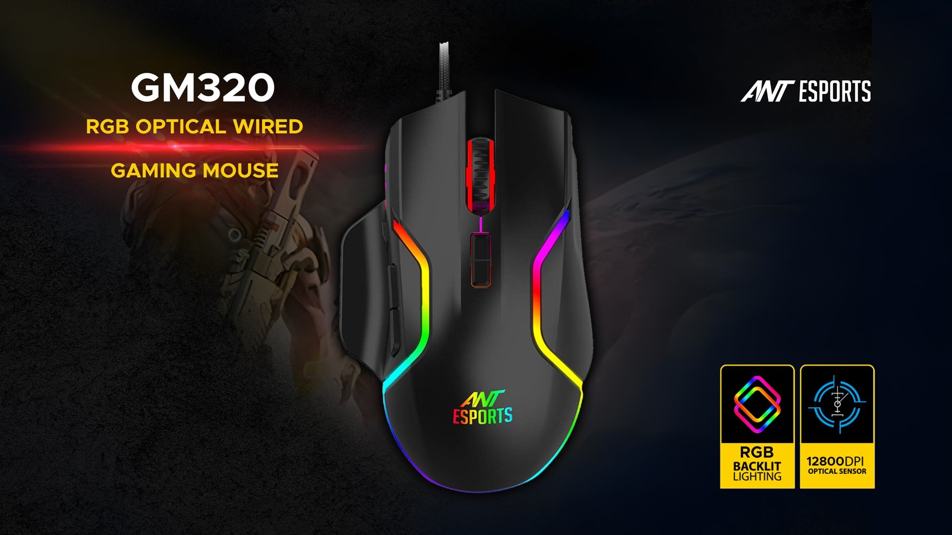 Ant Esports GM320 Optical RGB Wired Gaming Mouse (Black) Price - Buy ...