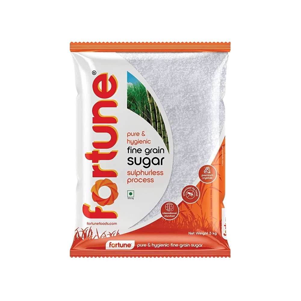 Fortune Fine Grain Sulphurless Sugar (5 Kg) Price - Buy Online at Best ...