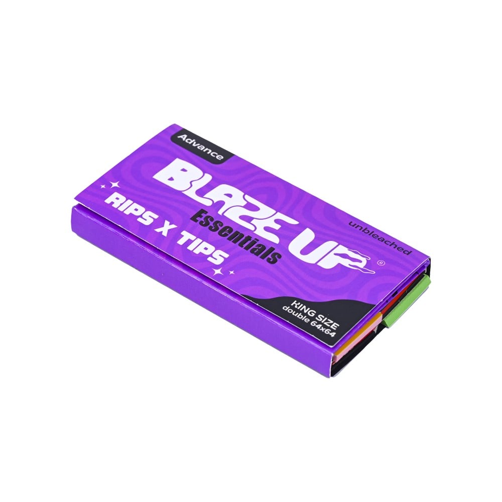 Brown Rolling Paper 64 sheets + 64 tips & Crushing Tray - Blaze Up ...