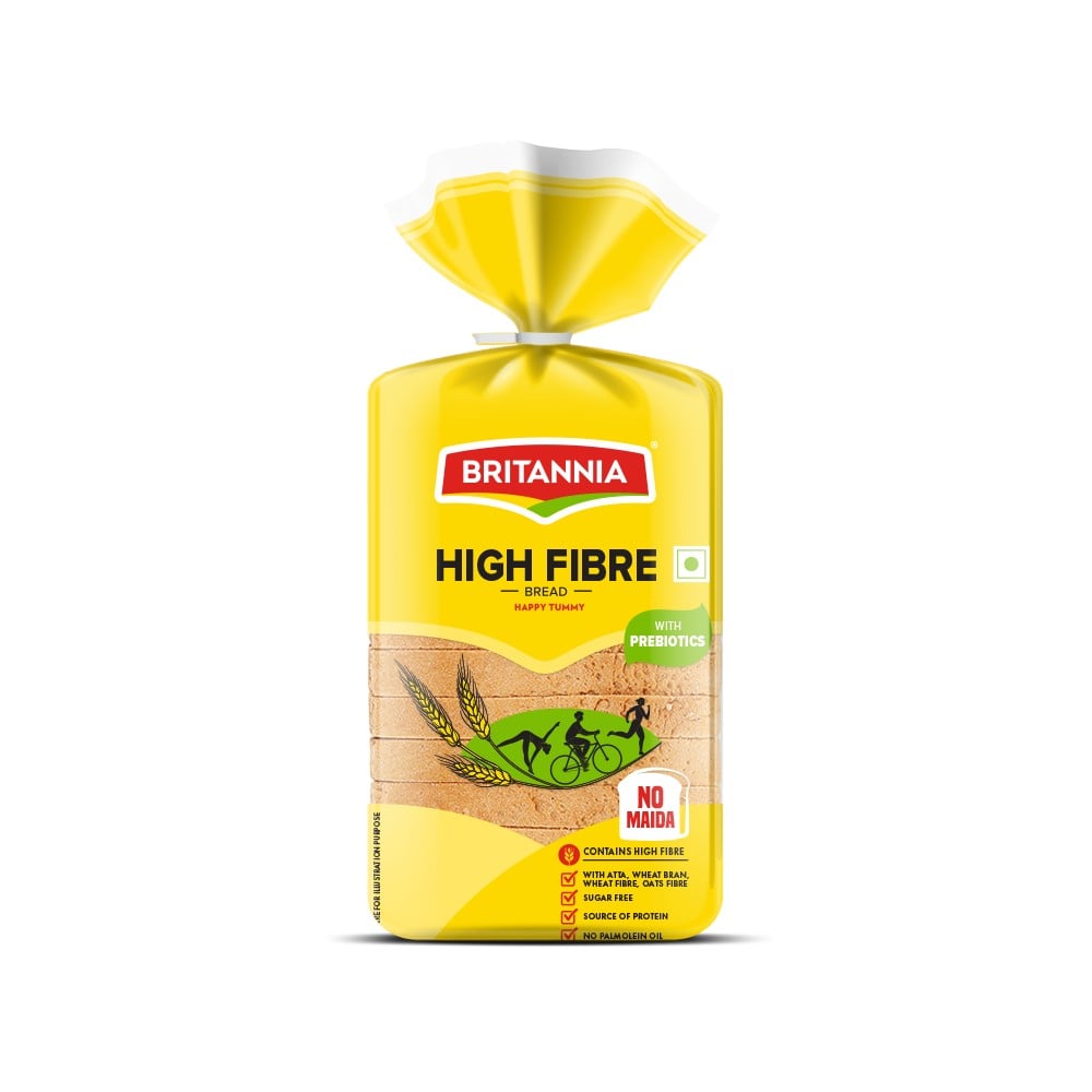 Britannia High Fiber Wheat Bread with Prebiotics Price - Buy Online at ...