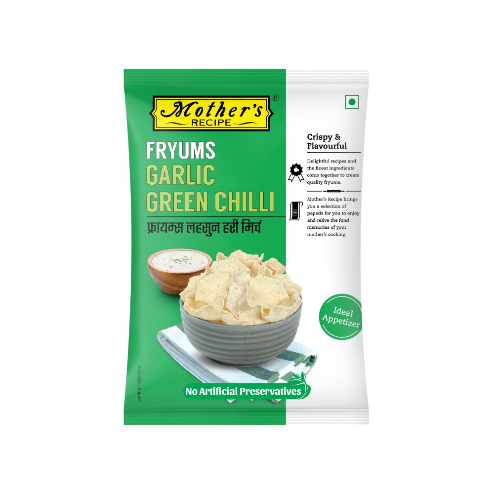 Mother's Recipe Garlic Green Chilli Fryums Price - Buy Online at Best ...