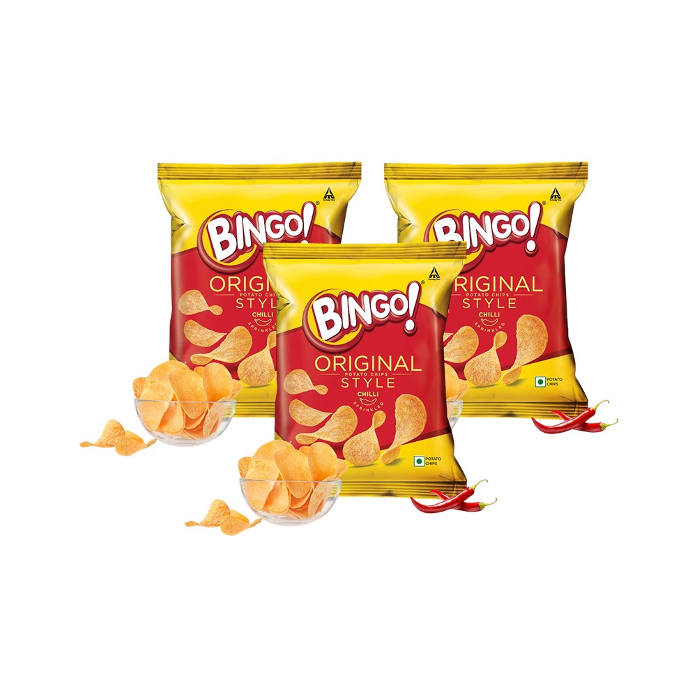 Bingo Original Style Chilli Sprinkled Potato Chips - Pack of 3 Price ...