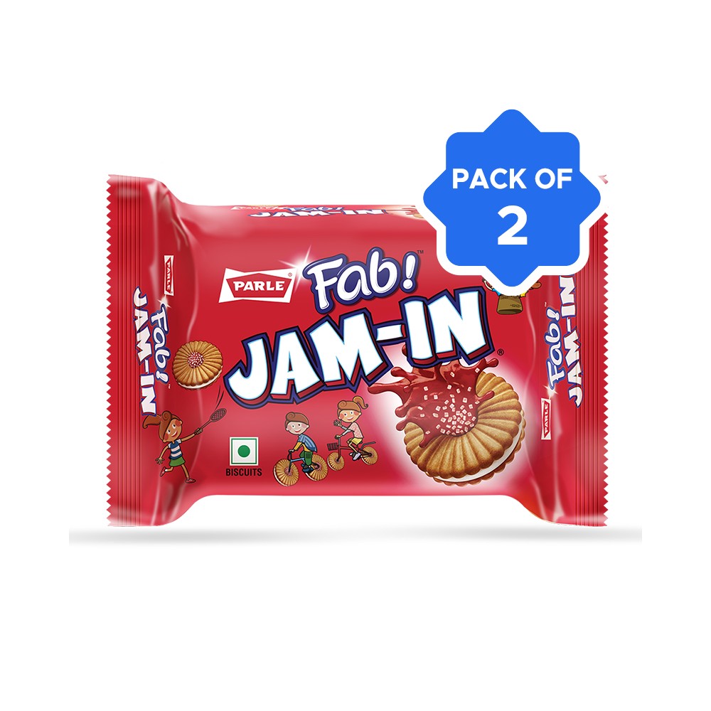 Parle Fab Jam In Sandwich Cream Biscuits - Pack of 2 Price - Buy Online ...