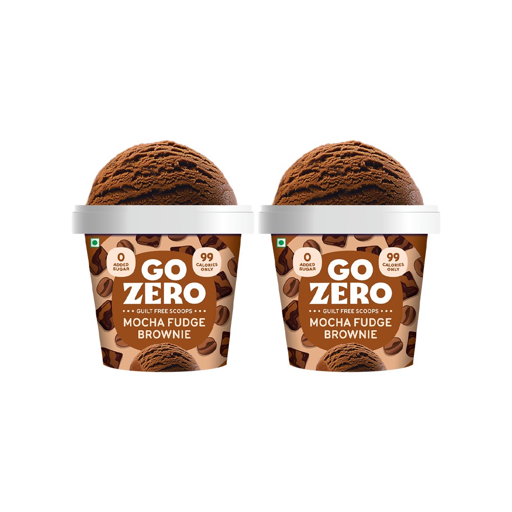 Go Zero Mocha Fudge Brownie Guilt Free Ice Cream Cup - Pack of 2 Price ...