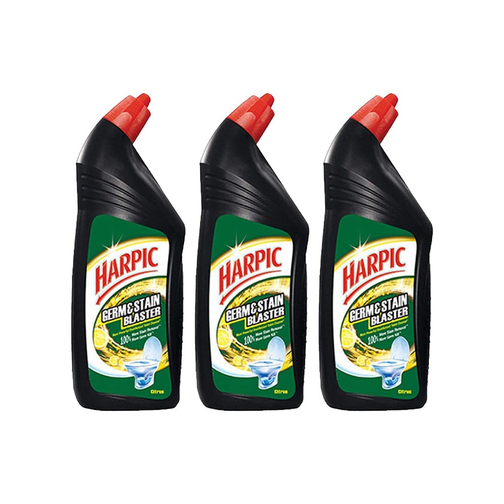 Harpic Germ & Stain Blaster Disinfectant Toilet Cleaner (Citrus) - Pack ...