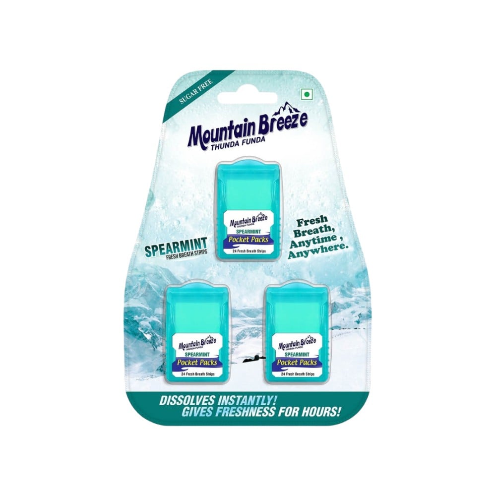 Mountain Breeze Sugar Free Spearmint Breath Strips Price - Buy Online ...