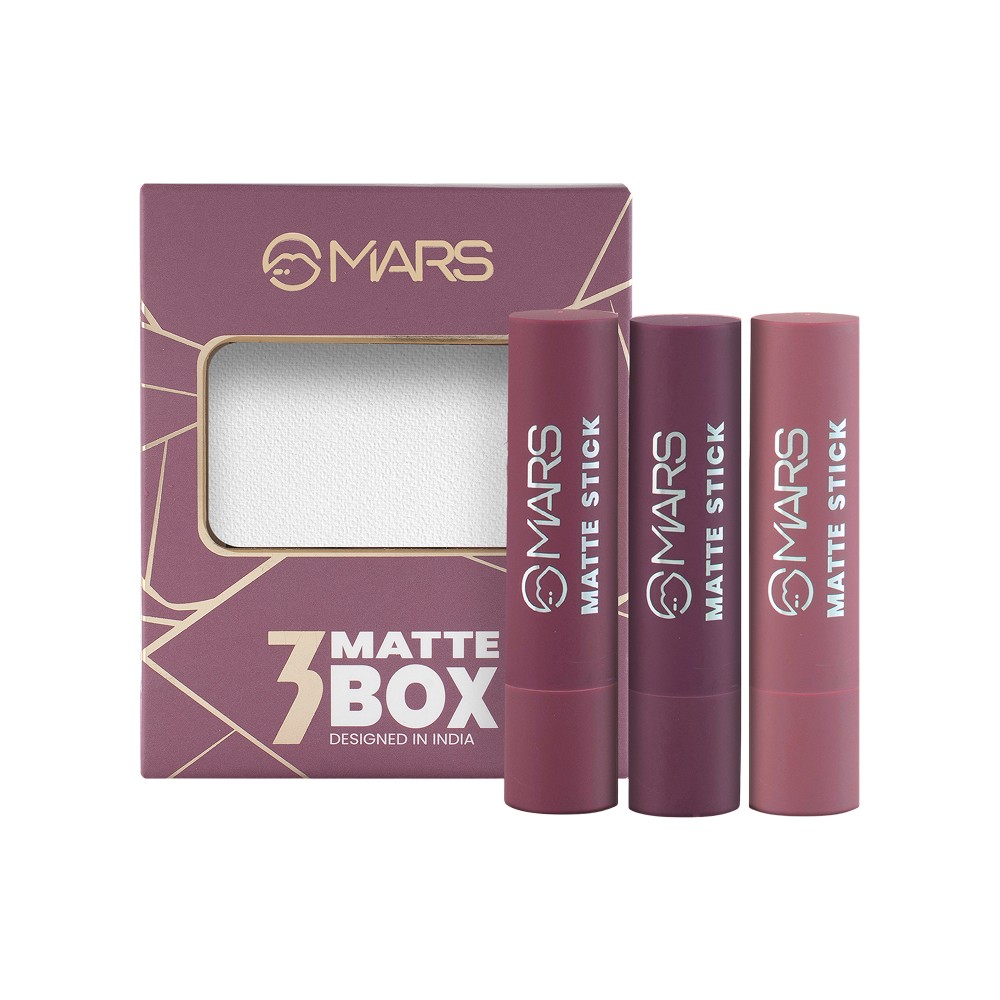 MARS Cosmetics Matte Highly Pigmented Lipsticks Set (Plums 03) Price ...