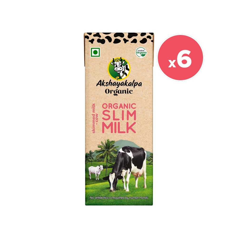 Akshayakalpa Organic Slim Milk - Pack of 6 Price - Buy Online at Best ...