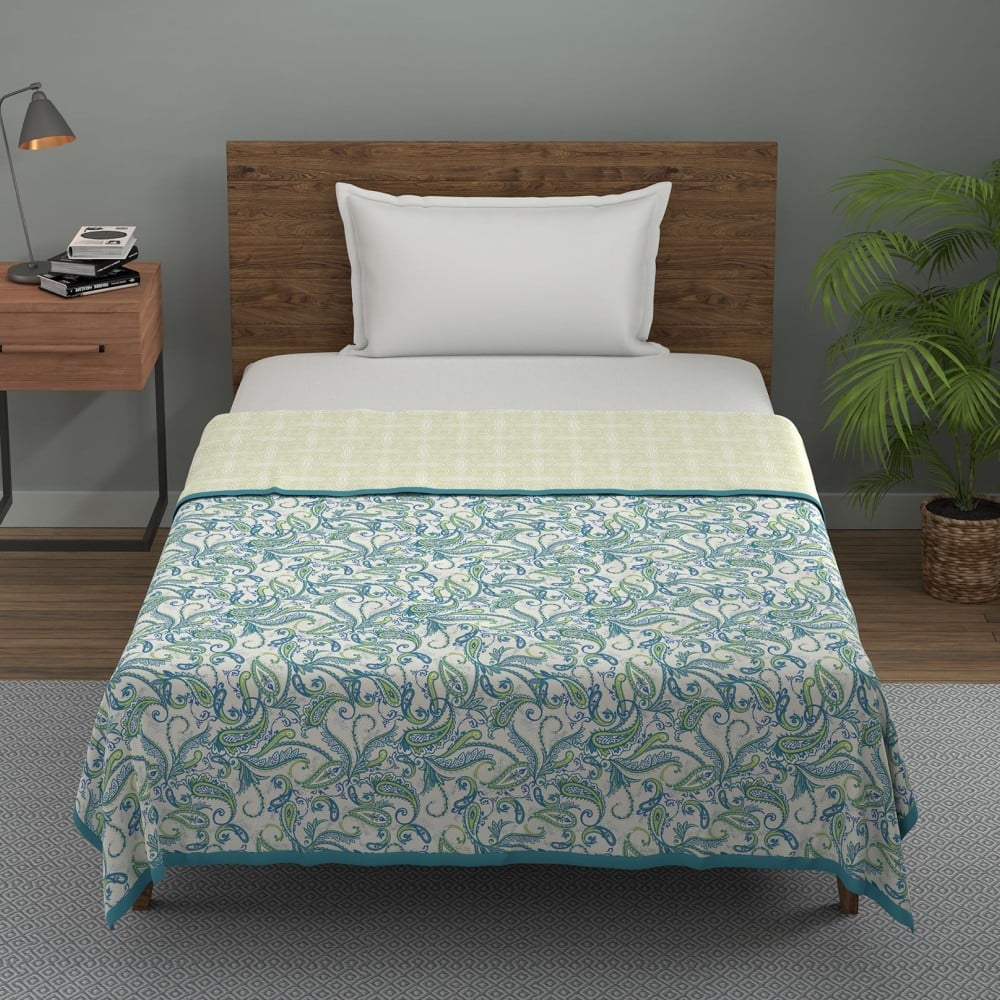 Home Elegance by myTRIDENT Reversible Single Bed Dohar (Blue) Price ...