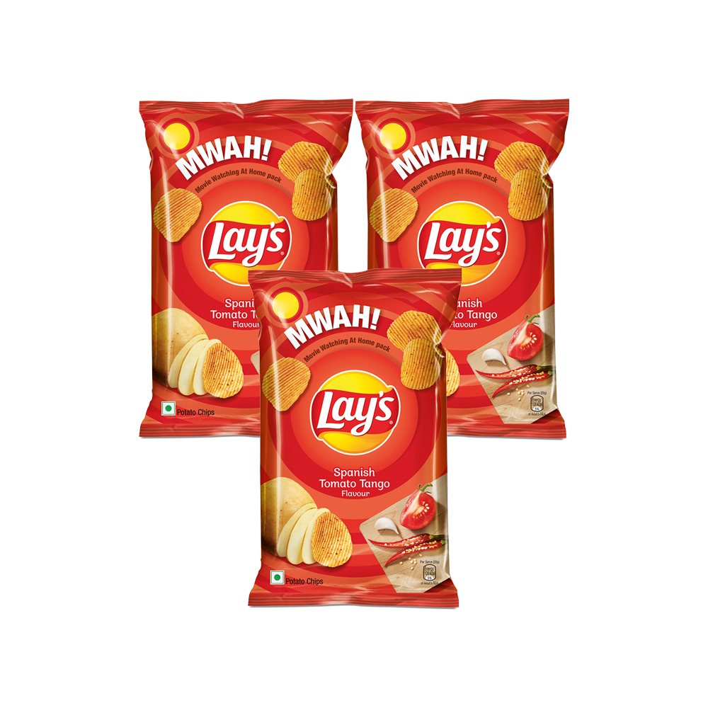 Lay's Spanish Tomato Tango Flavor Potato Chips - Pack of 3 Price - Buy ...