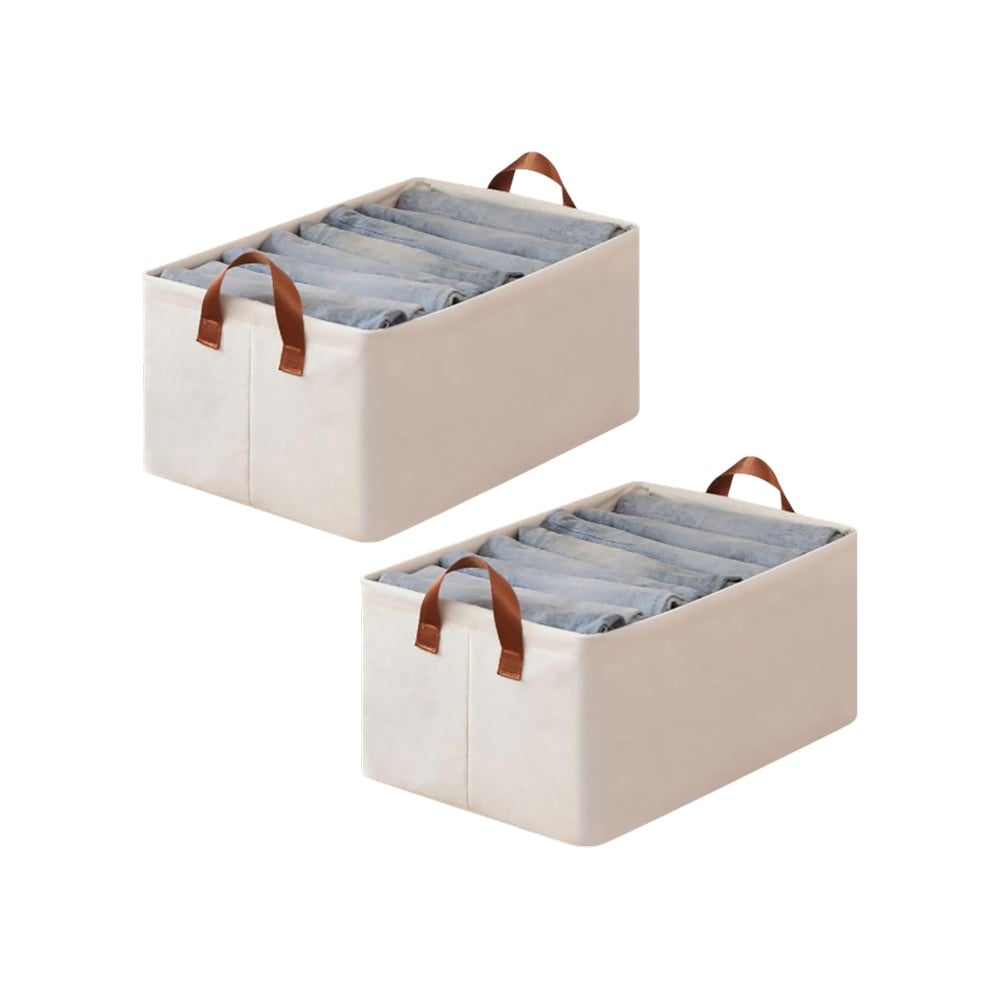 House of Quirk Cotton Wardrobe Clothes Organizer (Beige) Price - Buy ...