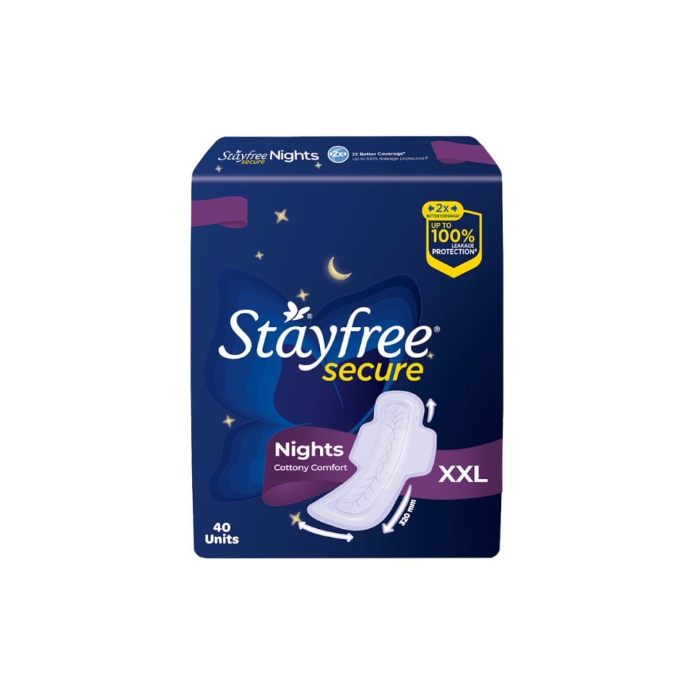 Stayfree Secure Nights Sanitary Pads (XXL) Price - Buy Online at ₹246 ...