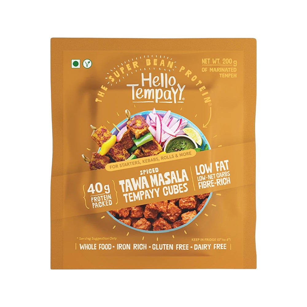 Hello Tempayy 40g Protein Masala Tempeh Cubes Price - Buy Online at ...