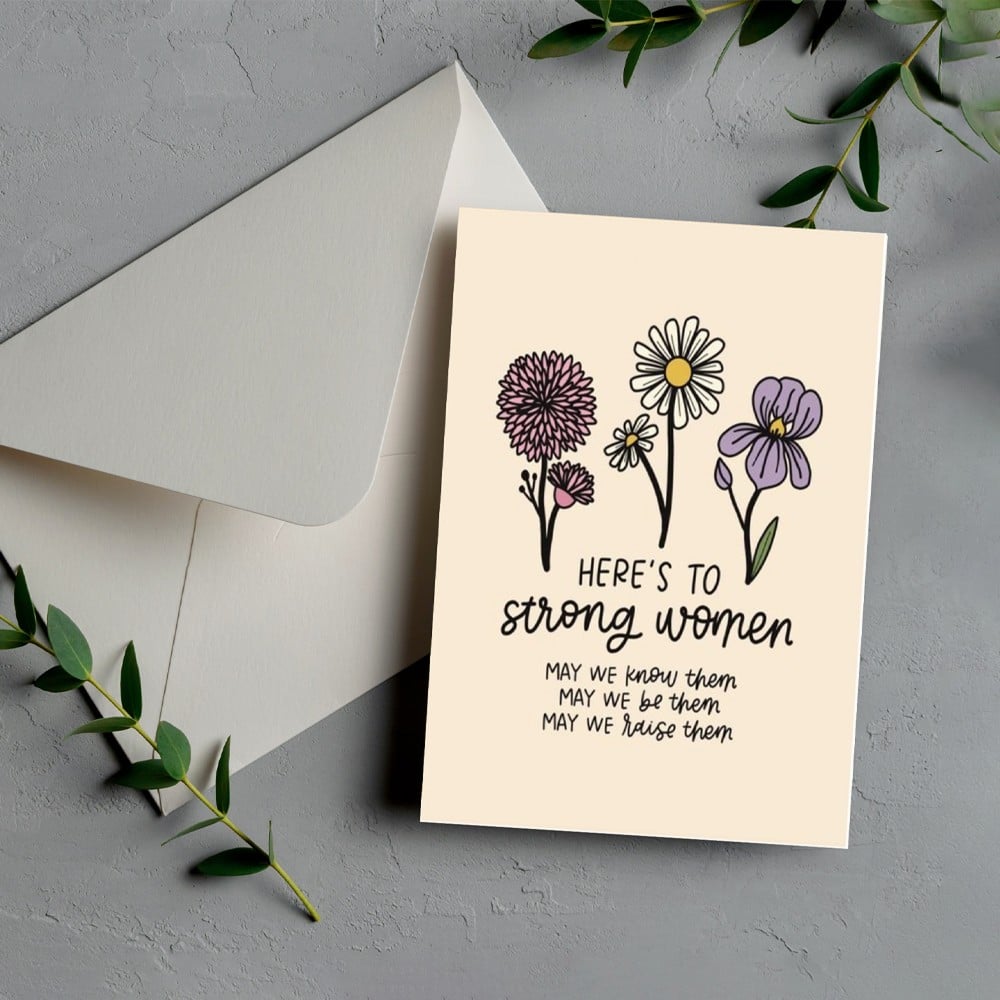 Strong Women Greeting Card (Cream) - Quace Price - Buy Online at Best ...