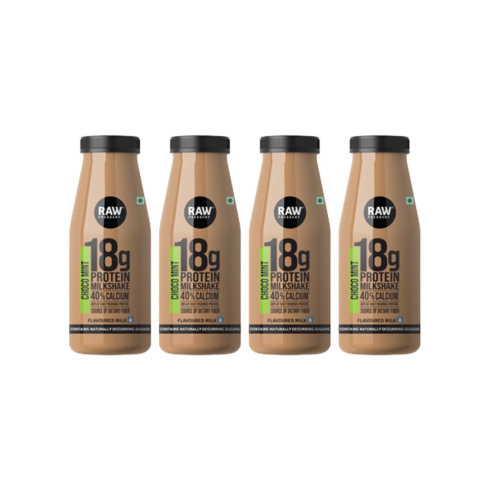 Raw Pressery Choco Mint Protein Milkshake - Pack of 4 Price - Buy ...