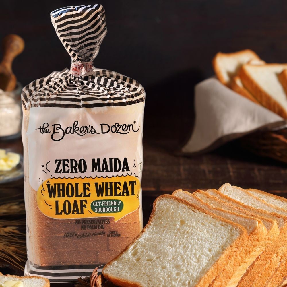 The Baker's Dozen Zero Maida Whole Wheat Sourdough Brown Bread Price ...