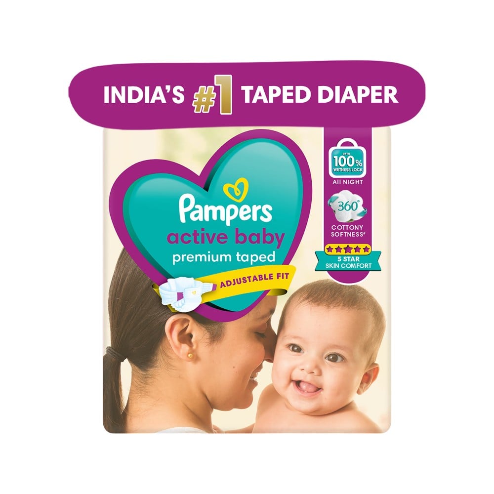 Pampers Active Tape Style Baby Diaper Price - Buy Online at ₹978 in India