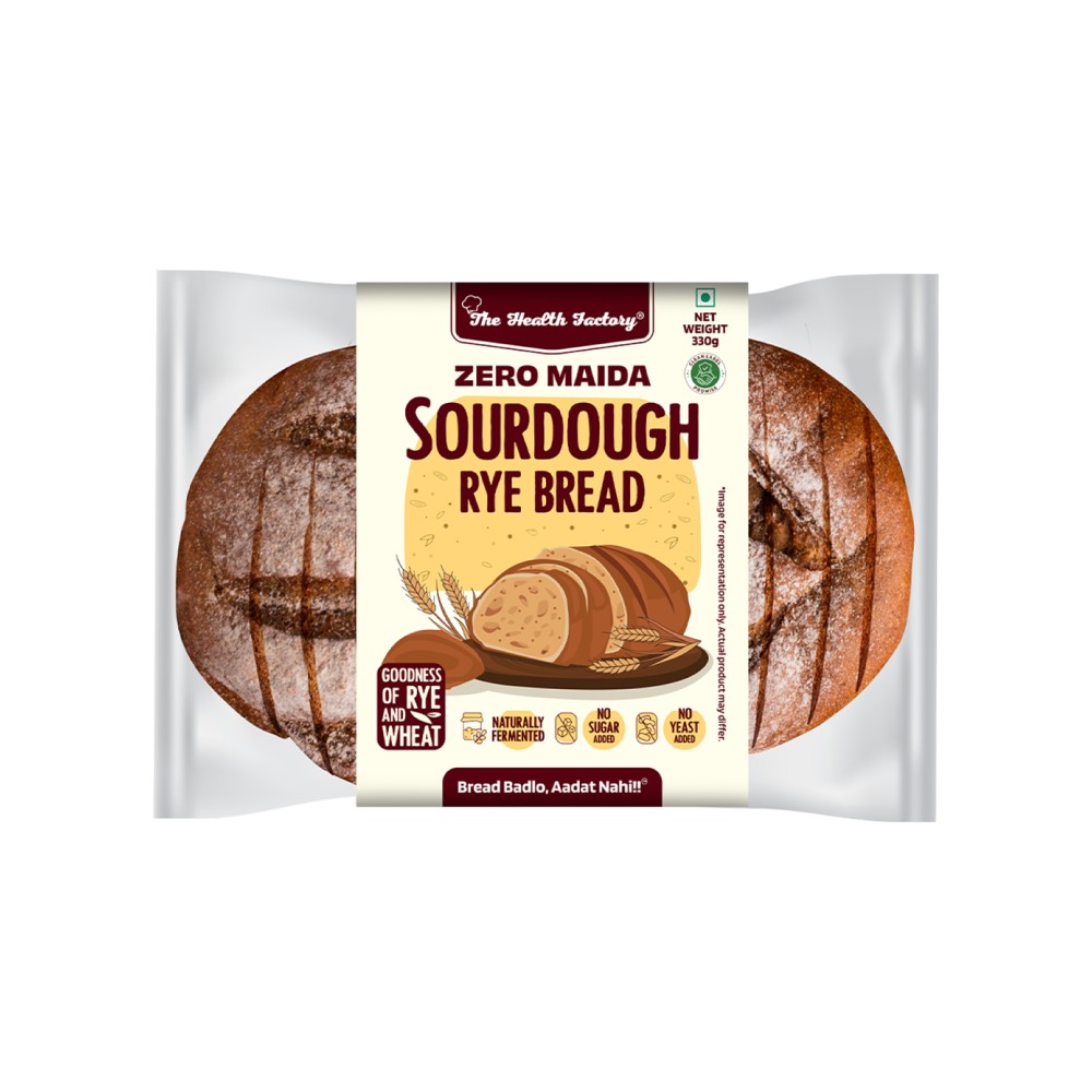 The Health Factory Zero Maida Sourdough RYE Bread Price - Buy Online at ...