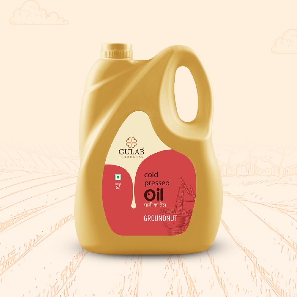 Gulab Premium Cold Pressed Groundnut Oil Price - Buy Online at ₹1339 in ...