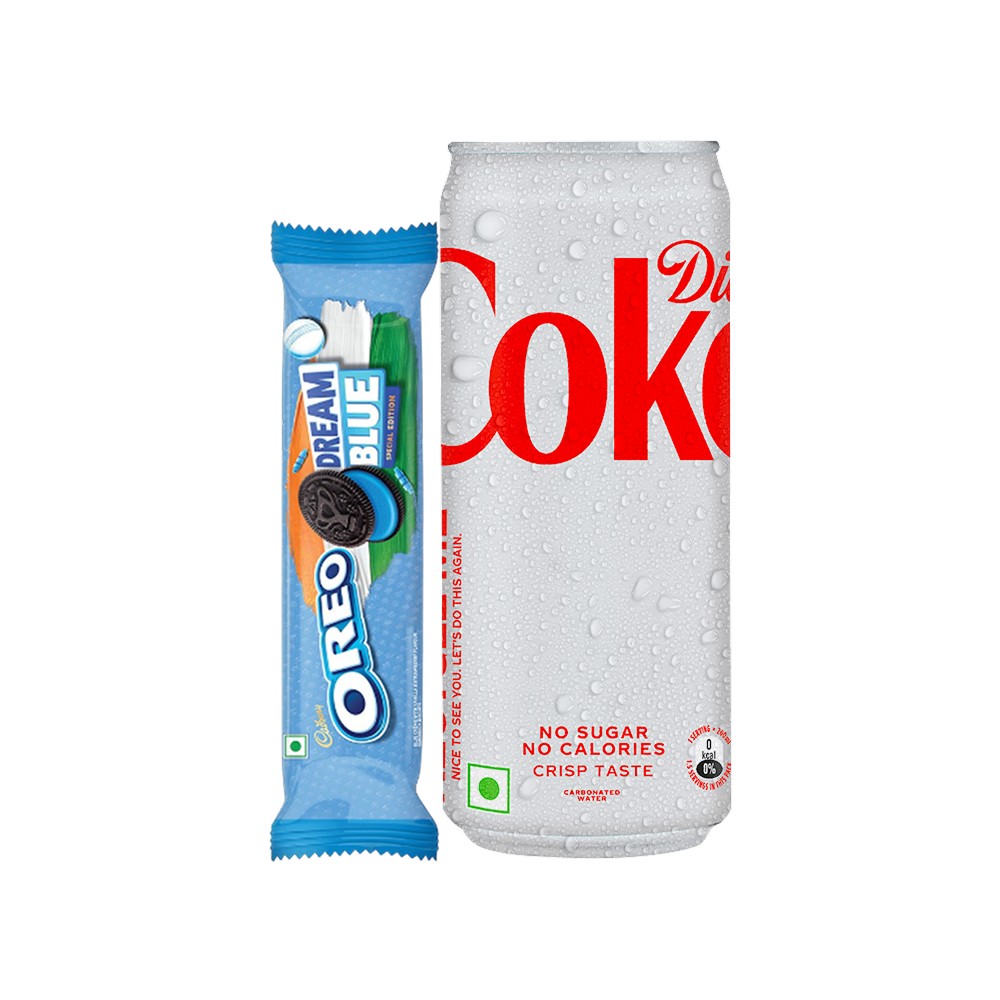 Oreo Dream Blue Special Edition Sandwich Cream Biscuits + Coca-Cola ...