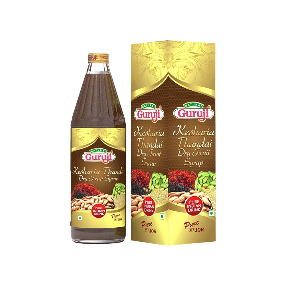 Guruji Kesharia Thandai Syrup Price - Buy Online at ₹350 in India