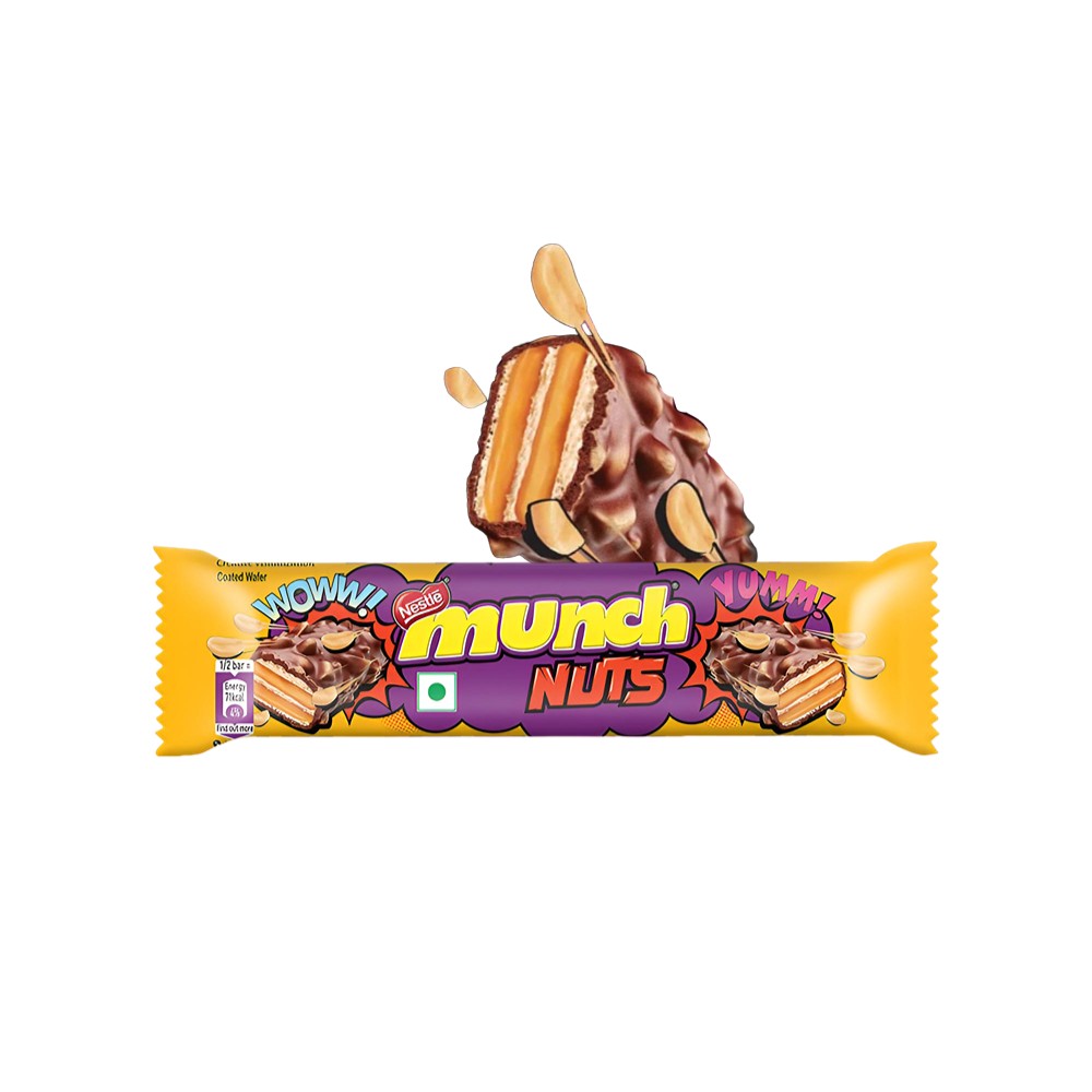Nestle Munch Nuts Chocolate Coated Crunchy Wafer Bar Price - Buy Online ...