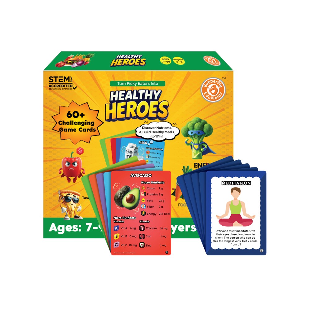 Butterfly Edufields Healthy Heroes Nutrition Card Game For Kids Price ...