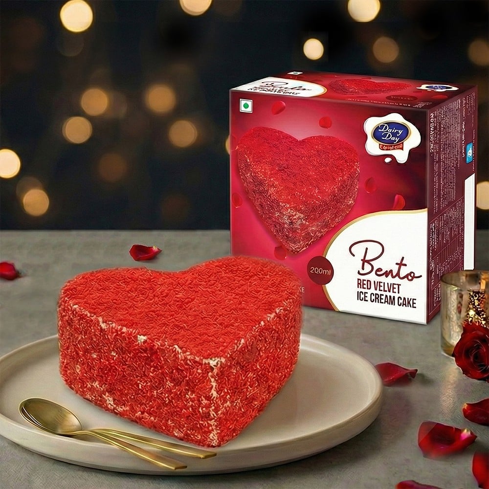 Dairy Day Bento Heart Red Velvet Ice Cream Cake Price - Buy Online at ...
