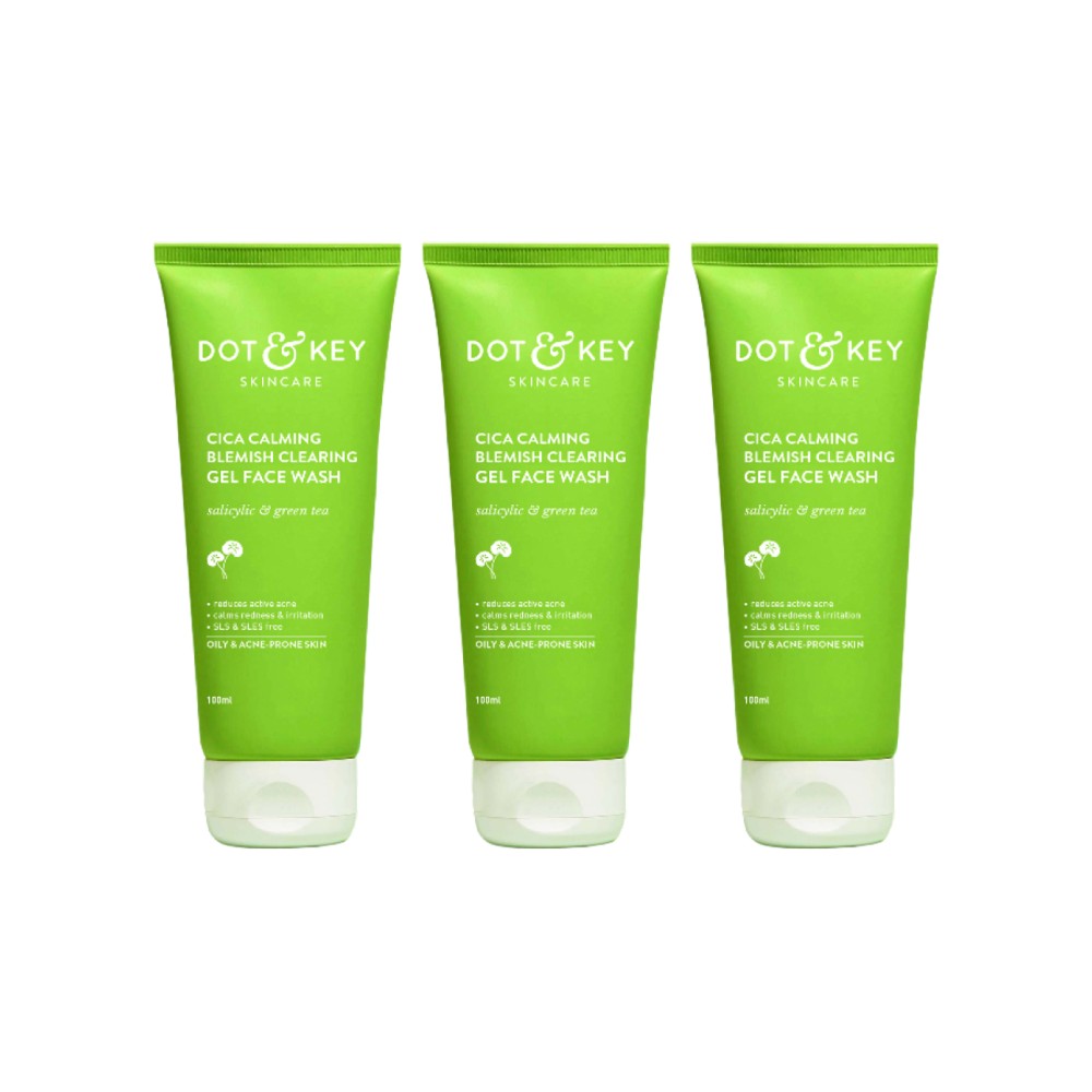 Dot & Key Cica Calming Clearing Gel Face Wash - Pack of 3 Price - Buy ...