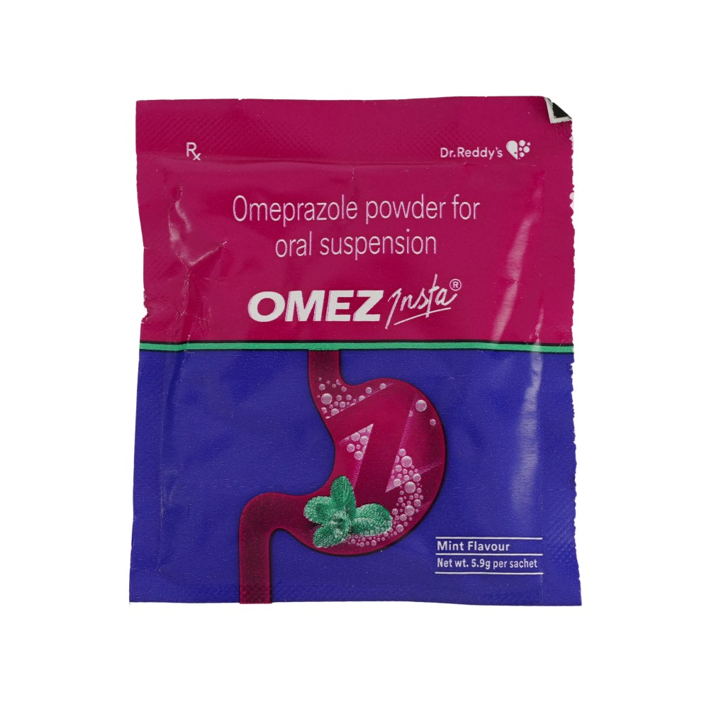 Omez Insta 20mg Mint Flavour Oral Powder Price - Buy Online at ₹16 in India