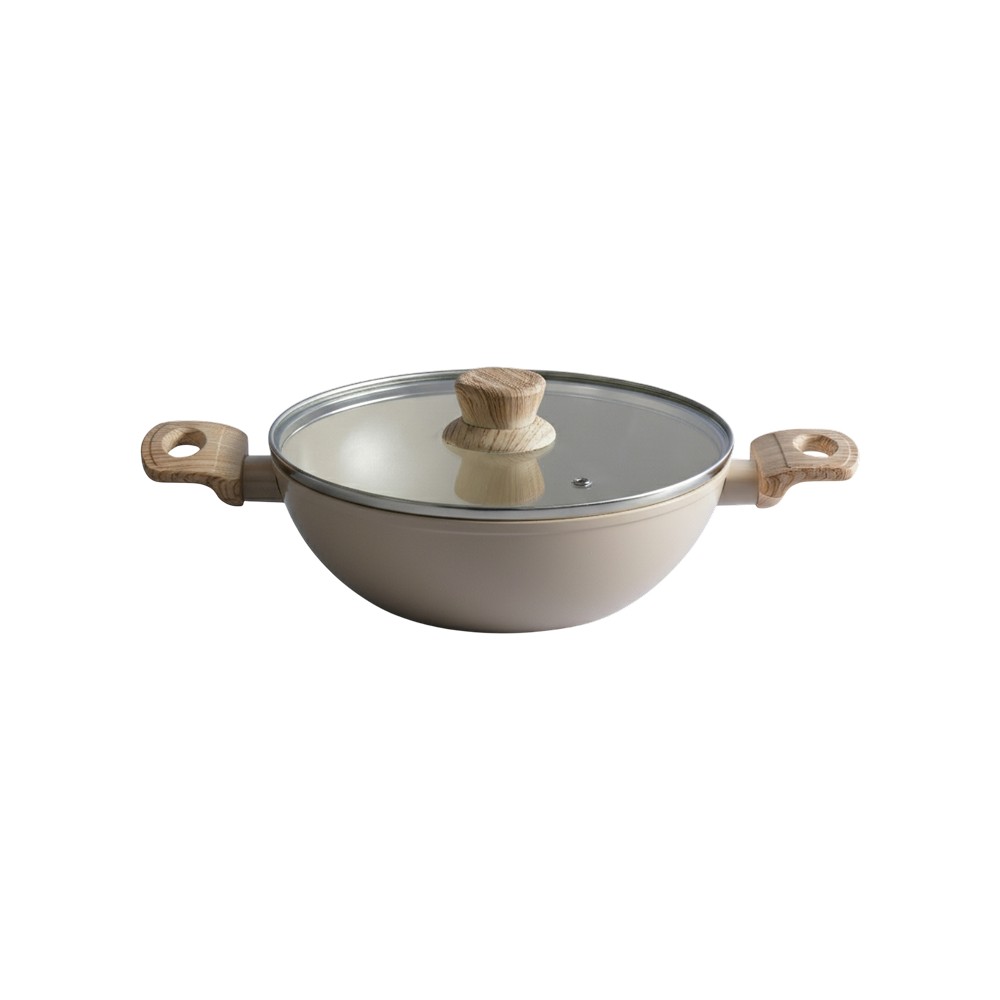 Lifelong Ceramic Coating Forged Kadai With Glass Lid (Aluminium) Price ...
