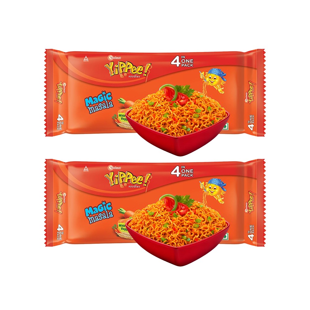 Yippee Magic Masala Instant Noodles with Added Veggies - Pack of 2 ...