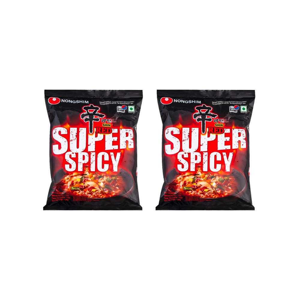 Nongshim Shin Red Super Spicy Noodles - Pack of 2 Price - Buy Online at ...