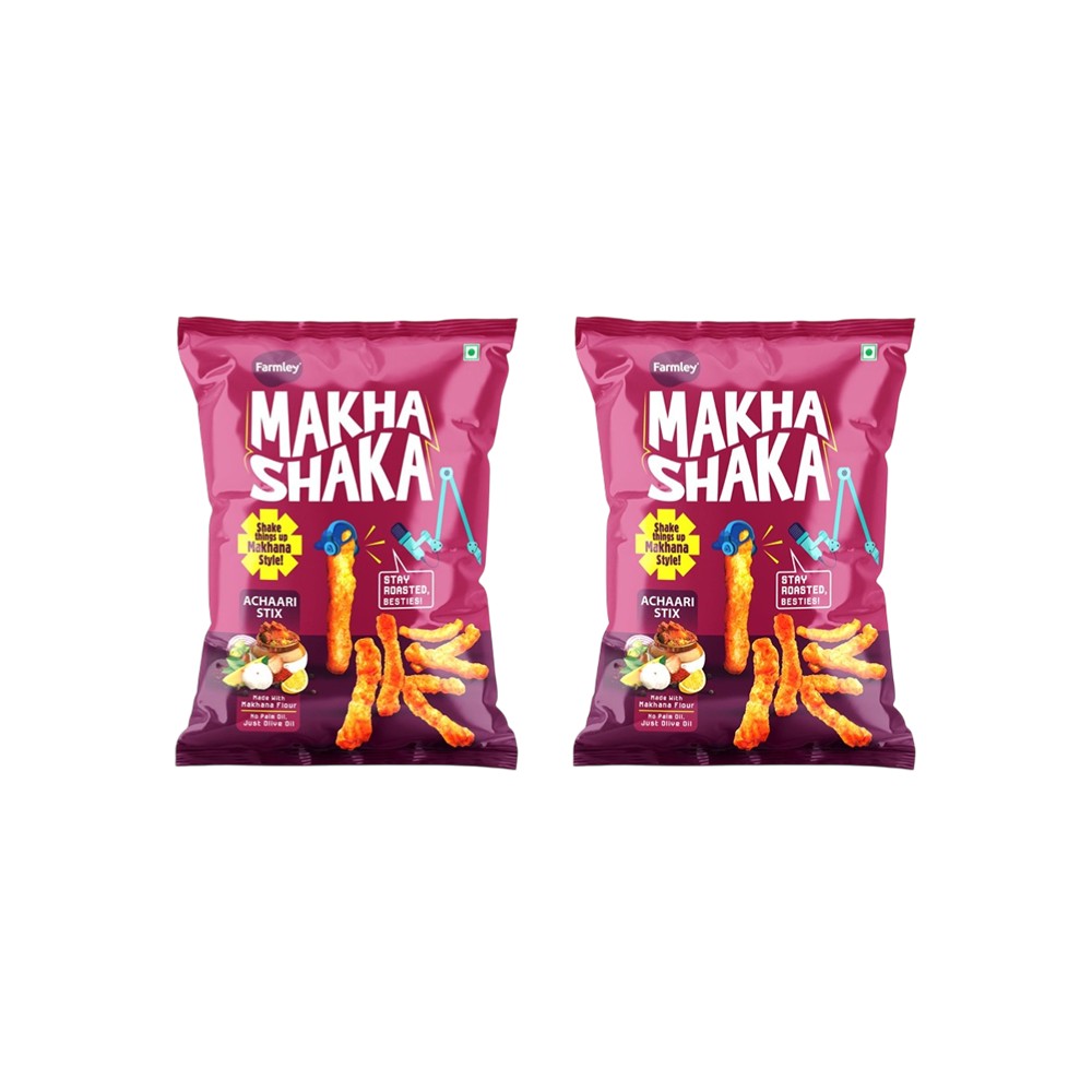 Farmley Makha Shaka Achaari Sticks - Healthy Snacks - Pack of 2 Price ...