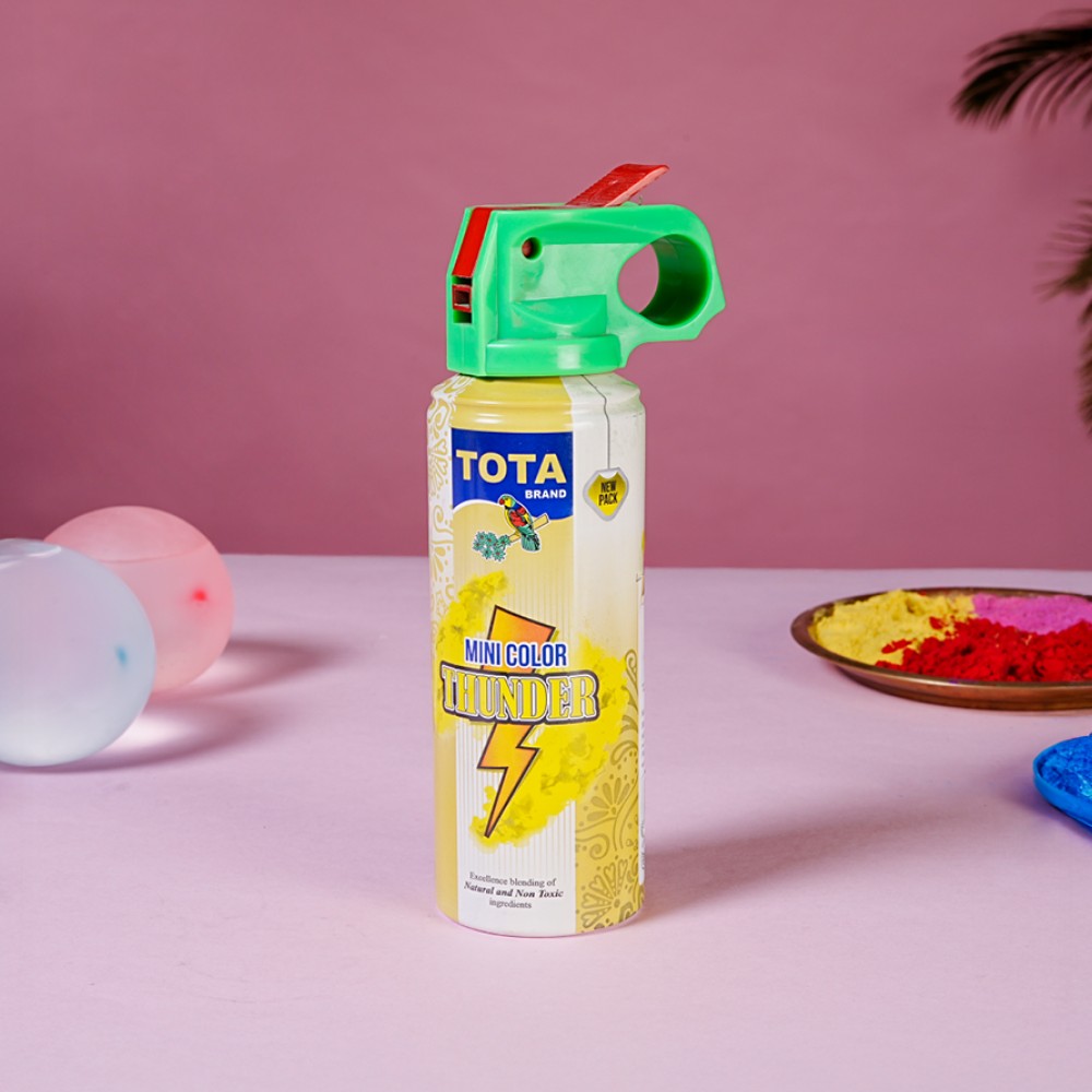 Mini Colour Thunder Non-Toxic Gulal Spray (Green) by Tota Price - Buy ...